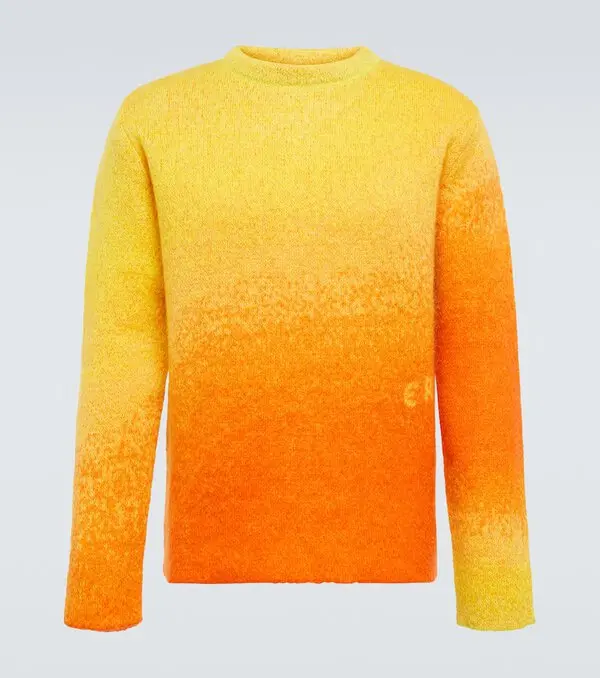 ERL Gradient Mohair-blend Sweater - Orange
