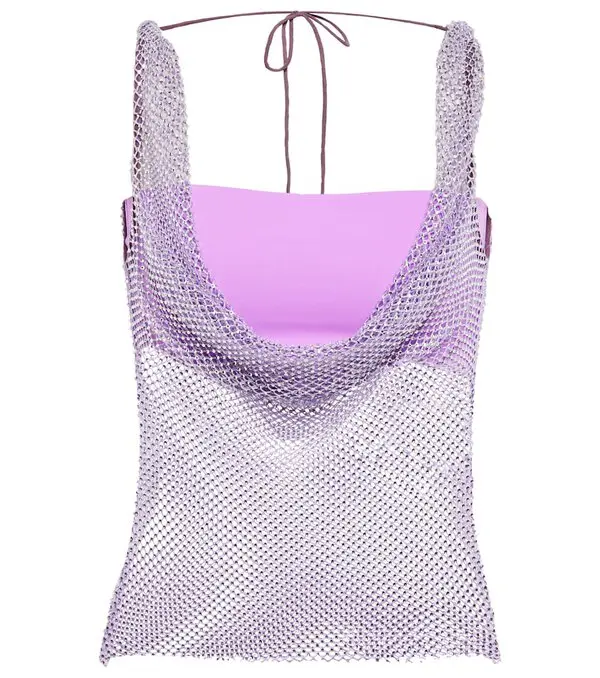Giuseppe Di Morabito Embellished Mesh Top