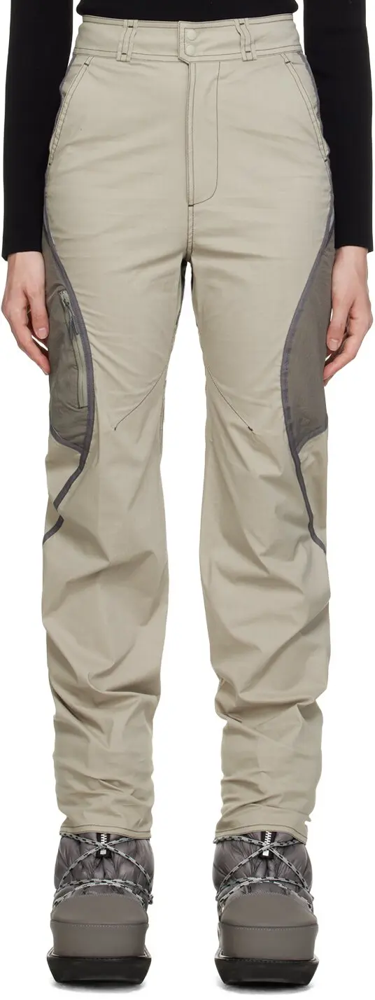 Hyein Seo Gray Paneled Trousers In Slate - 75% Off | Editorialist