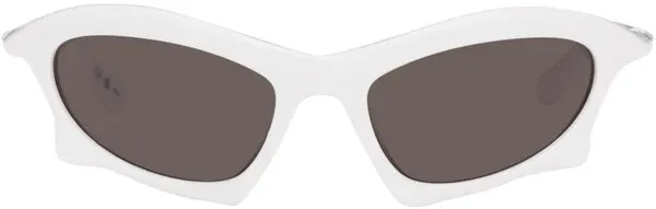 Balenciaga Silver Bat Sunglasses White-White-Grey Editorialist