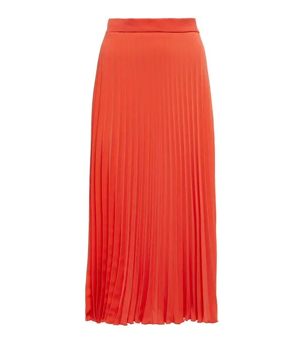 MAISON MARGIELA Pleated Crêpe Midi Skirt - Red