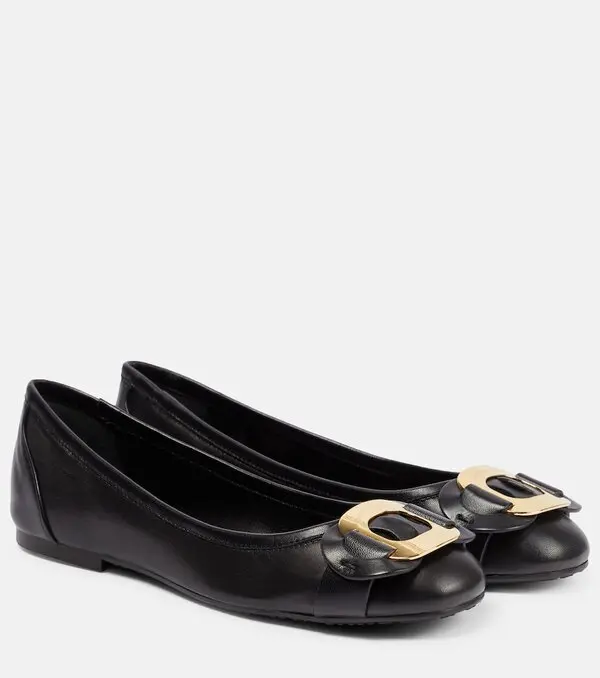 See By Chloé Chany Leather Ballet Flats - Black
