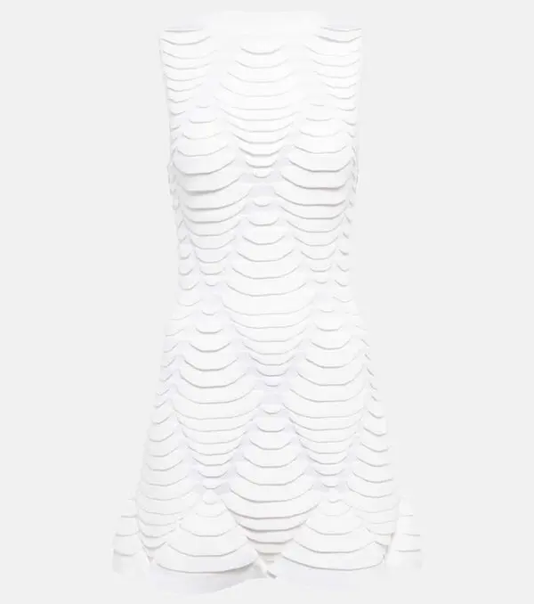 Alaïa Sleeveless Mini Dress - White