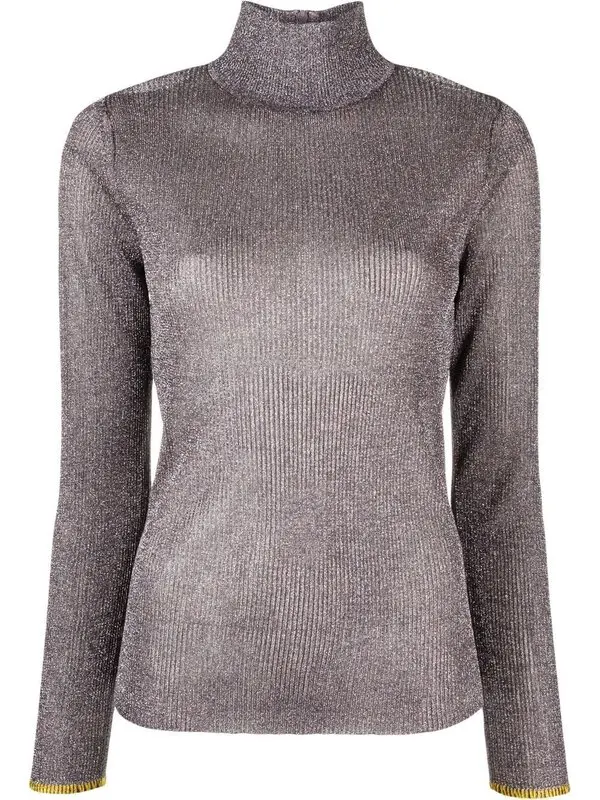 Tory Burch Metallic High Neck Jumper