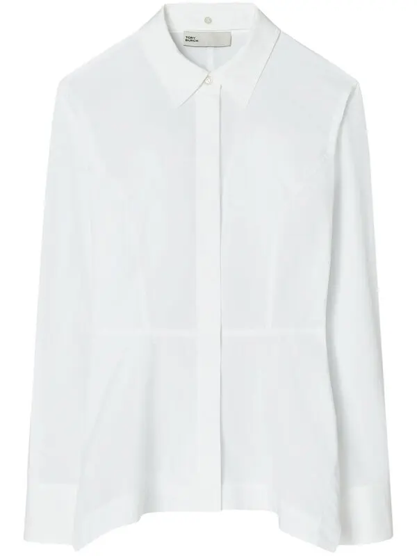 Tory Burch Peplum Cotton Poplin Shirt