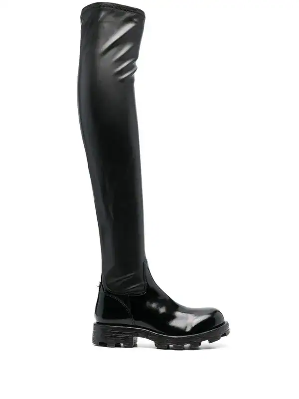 Diesel® D-Hammer Hch Leather Boots In Black - 50% Off | Editorialist