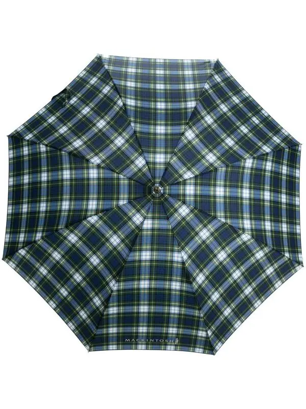 Mackintosh Heriot Whangee Handle Umbrella - Green