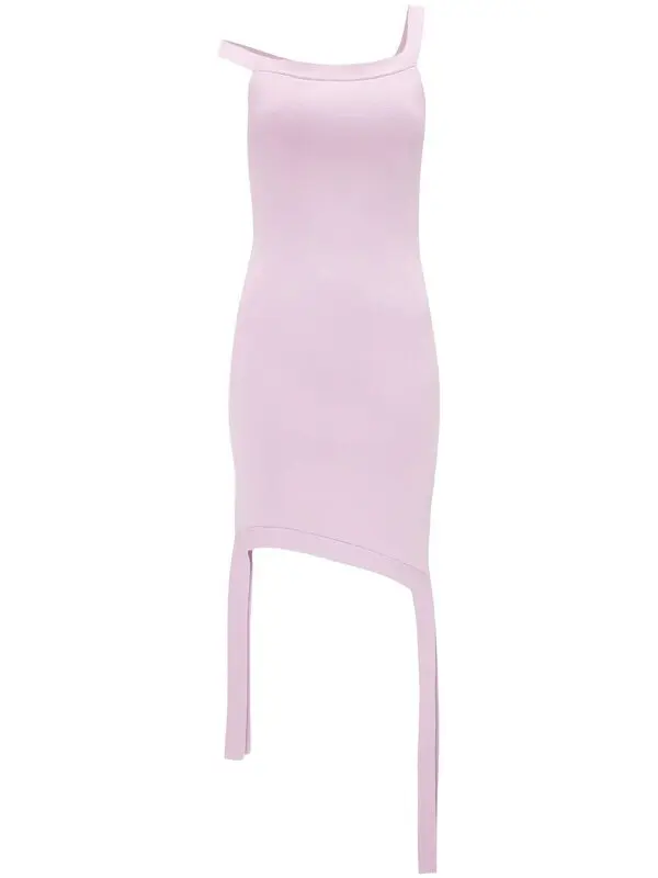 JW Anderson Deconstructed Knitted Mini Dress - Purple