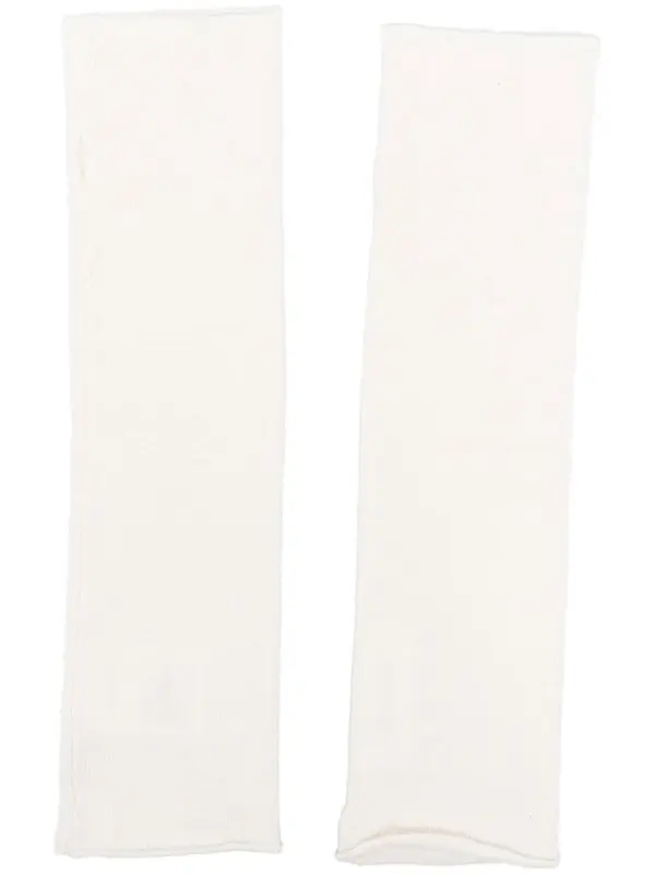 LISA YANG Aspen Cashmere Fingerless Gloves - White