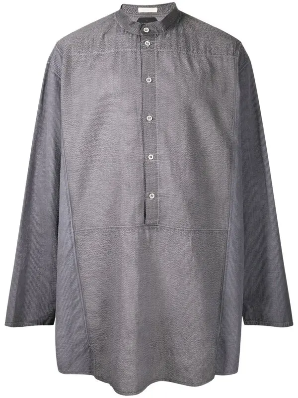 NICOLAS ANDREAS TARALIS Band-collar Cotton Shirt