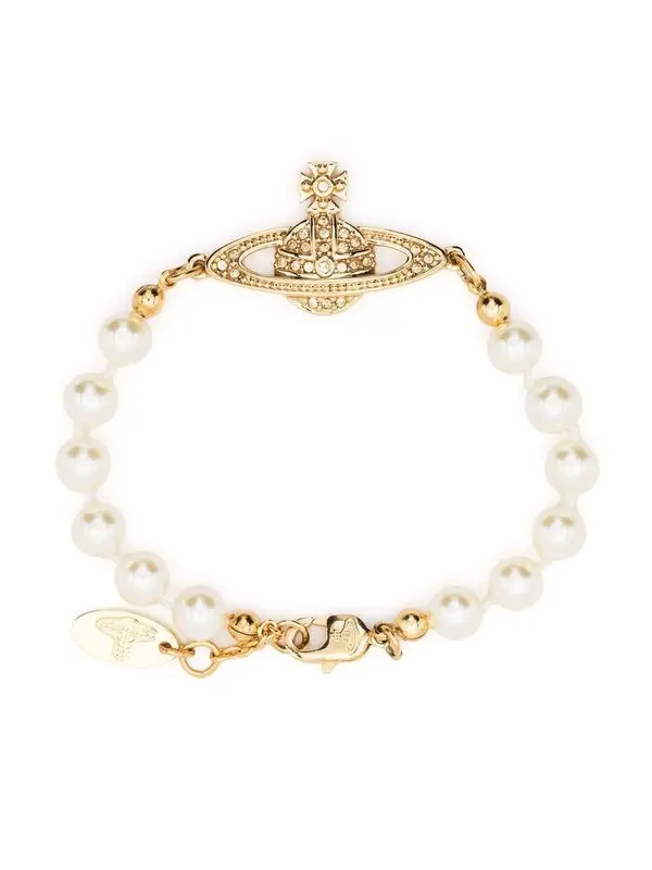 VIVIENNE WESTWOOD Mini Bas Relief Pearl Bracelet