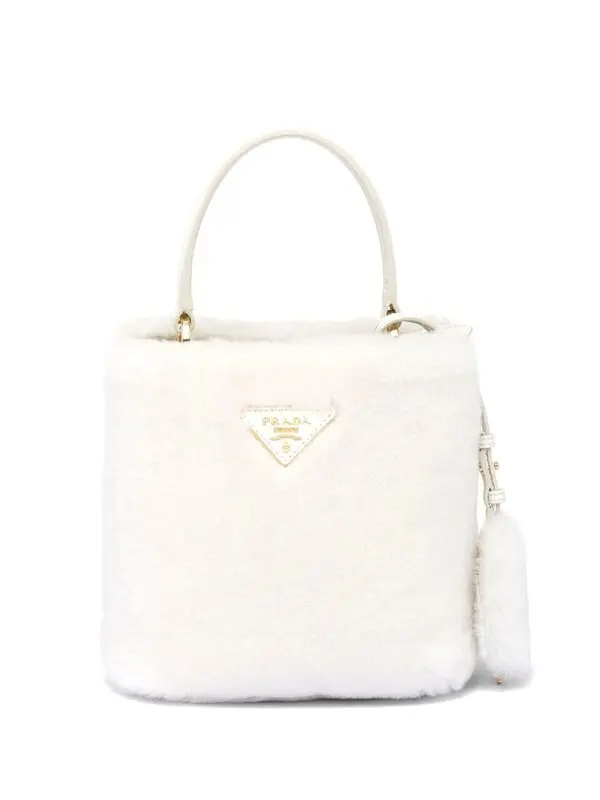 Prada Shearling Mini Panier Tote