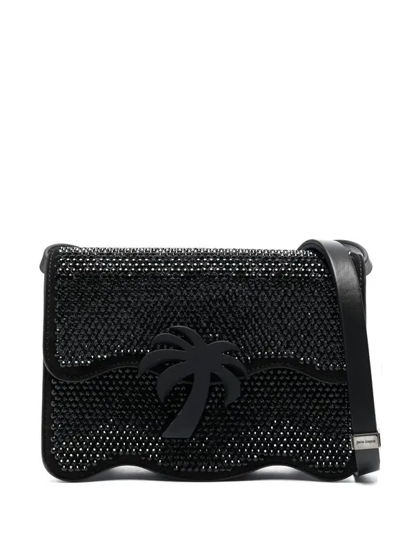 Palm Angels Rhinestone-embellished Shoulder Bag - Black