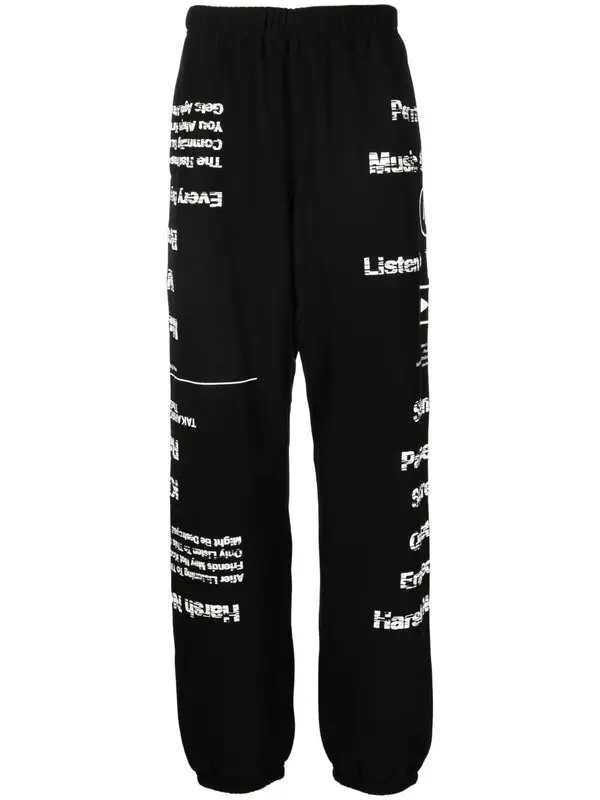 TAKAHIROMIYASHITA THESOLOIST. Graphic-print Cotton Track Pants