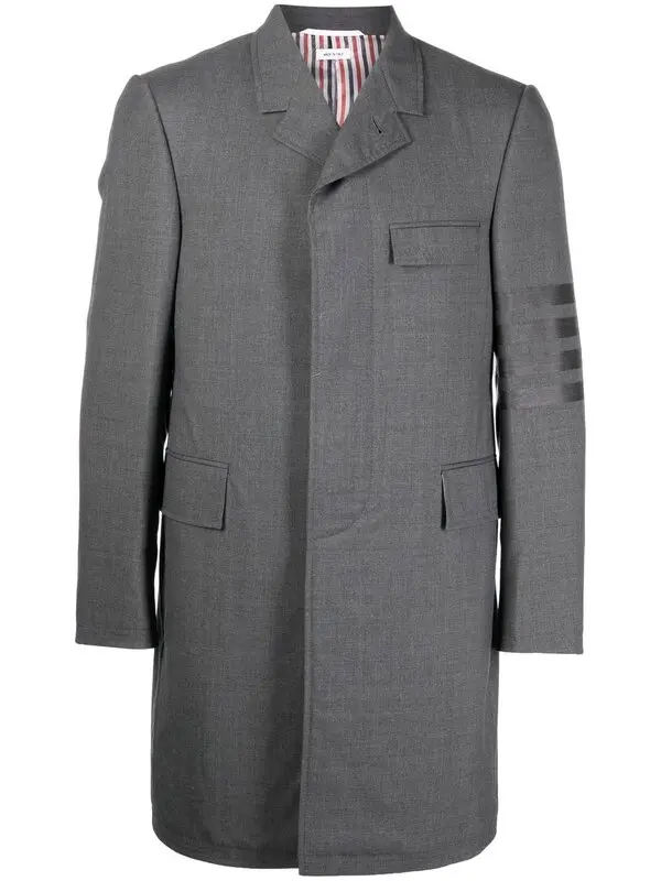 Thom Browne 4-bar Stripe Elongated Blazer - Grey