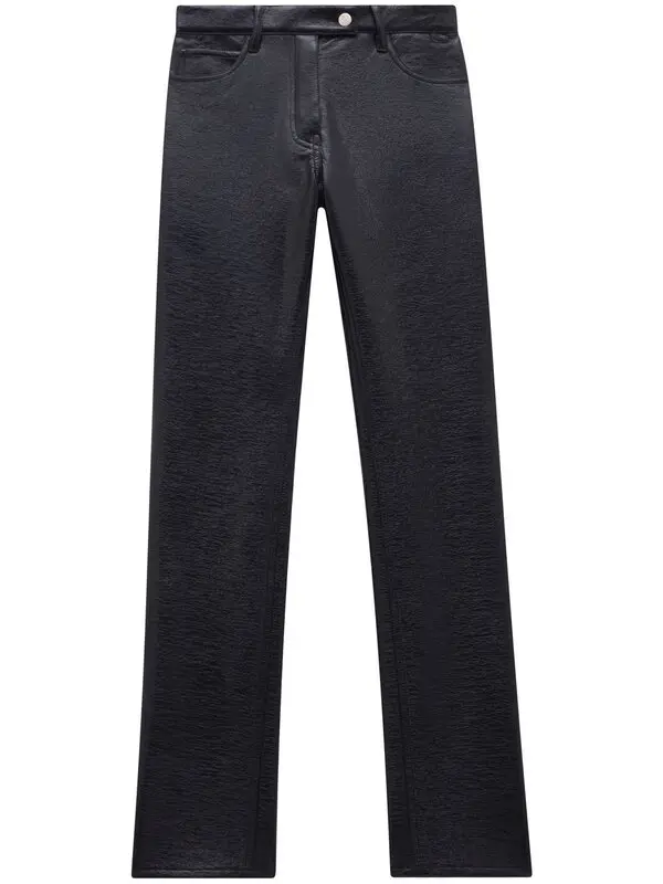 COURREGES Re-edition Vinyl Straight-leg Trousers - Blue