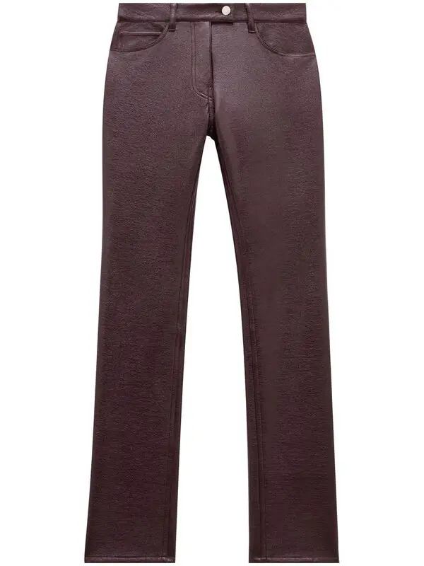 COURREGES Re-edition Vinyl Trousers - Brown