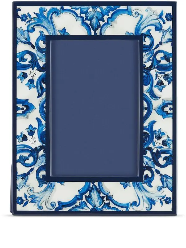 Dolce & Gabbana Majolica-print Photo Frame - Blue