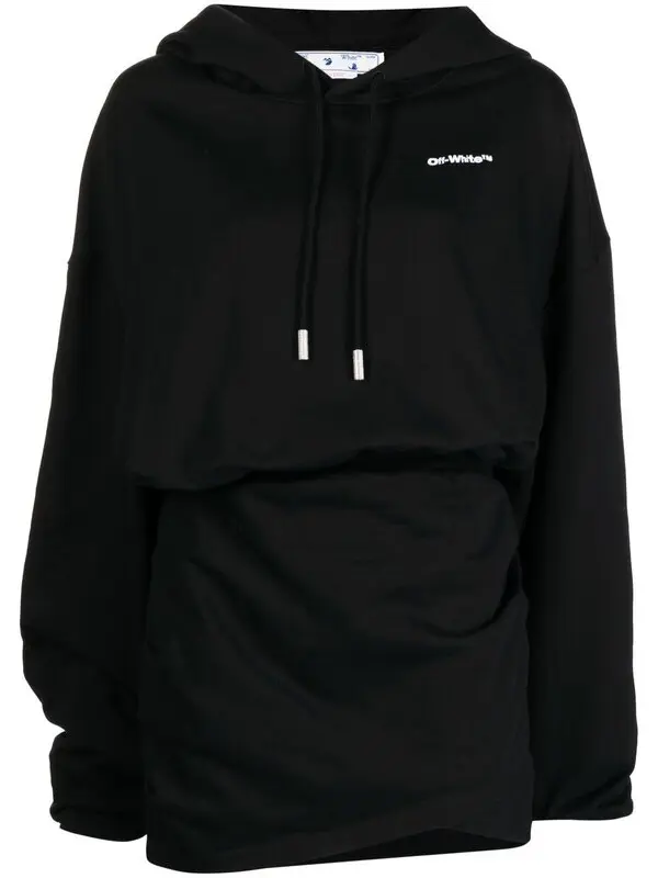 Off-White Hooded Dress - Black