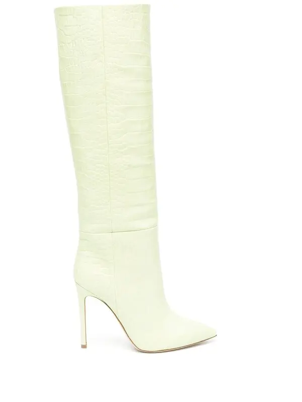 Paris Texas 100mm Crocodile-effect Leather Boots