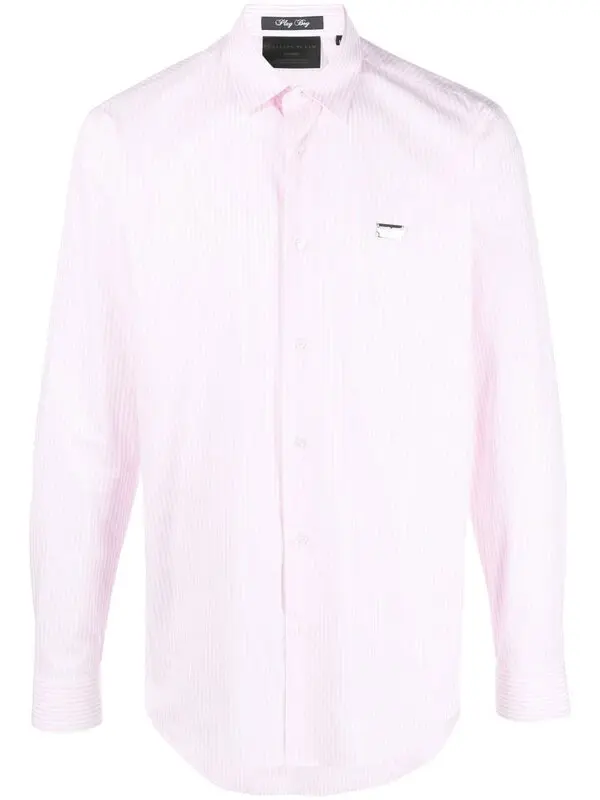 Philipp Plein Graphic-print Striped Shirt - Pink