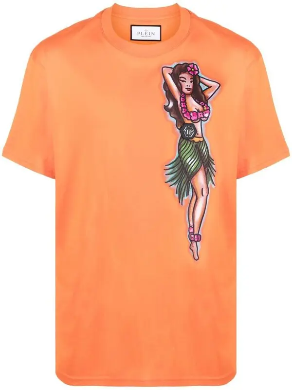 Philipp Plein Graphic-print Short-sleeve T-shirt - Orange