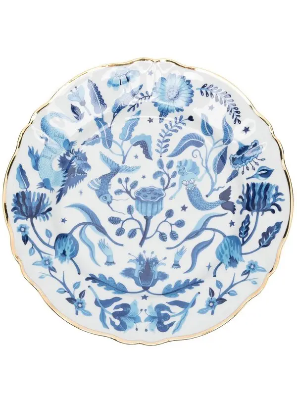BITOSSI HOME Piano Porcelain Plate - Blue