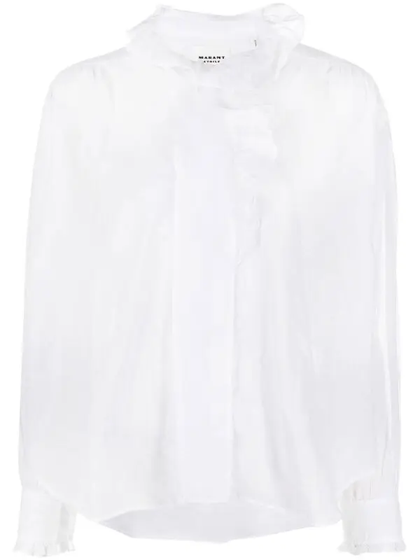 MARANT ETOILE Pamias Ruffled Blouse - White
