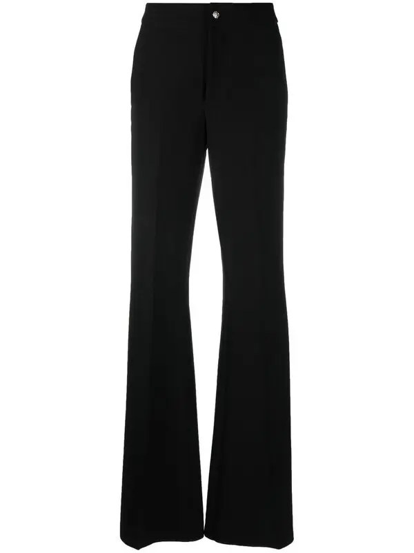 Philipp Plein Mid-rise Flared Trousers - Black