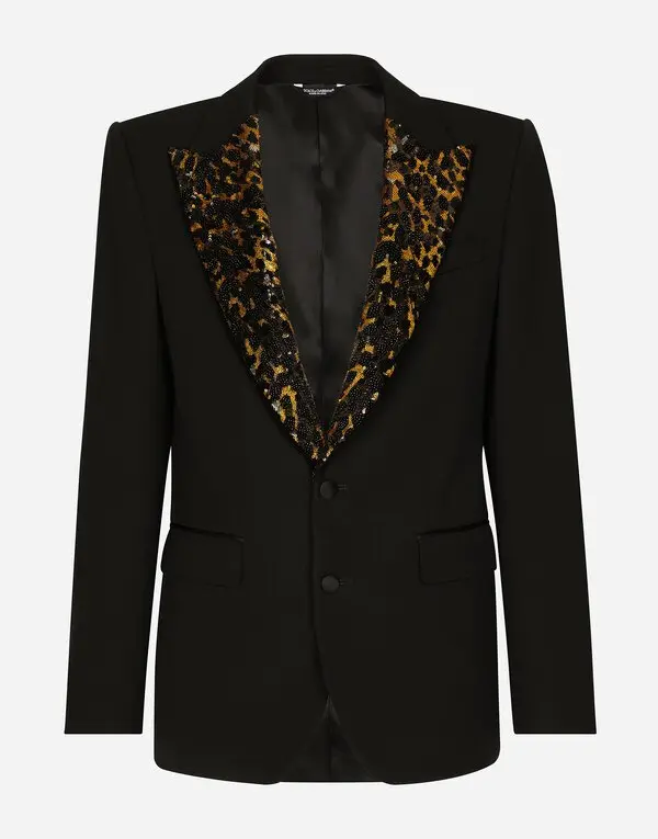 Dolce & Gabbana Stretch Wool Fabric Sicilia-fit Tuxedo Jacket