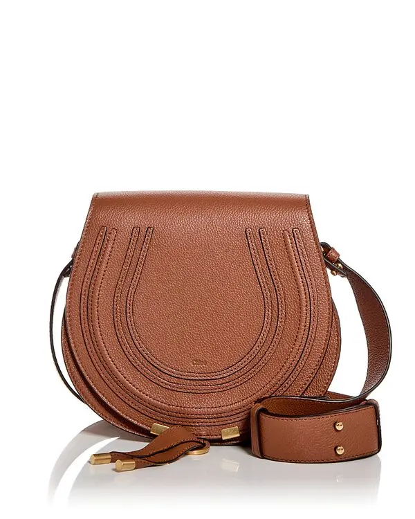 Chloé Marcie Leather Crossbody - Tan