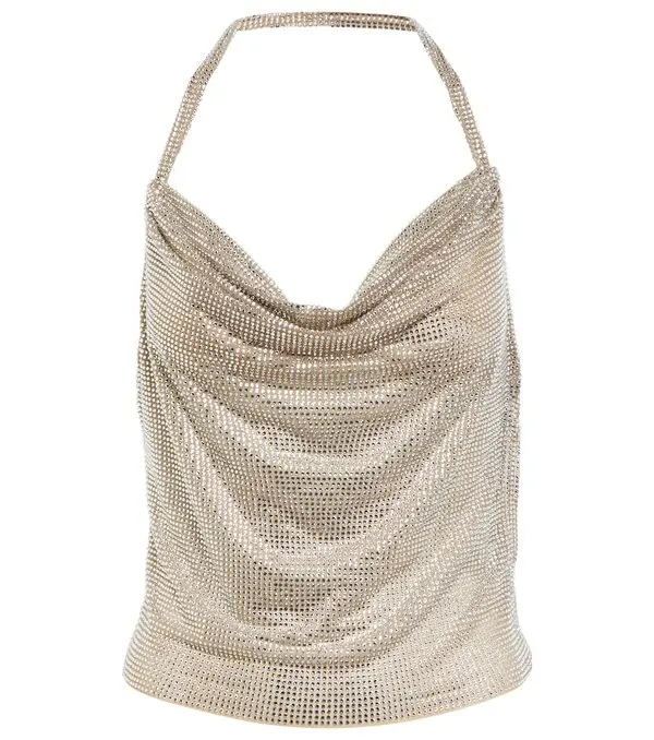 Giuseppe Di Morabito Crystal-embellished Halterneck Top - Metallic