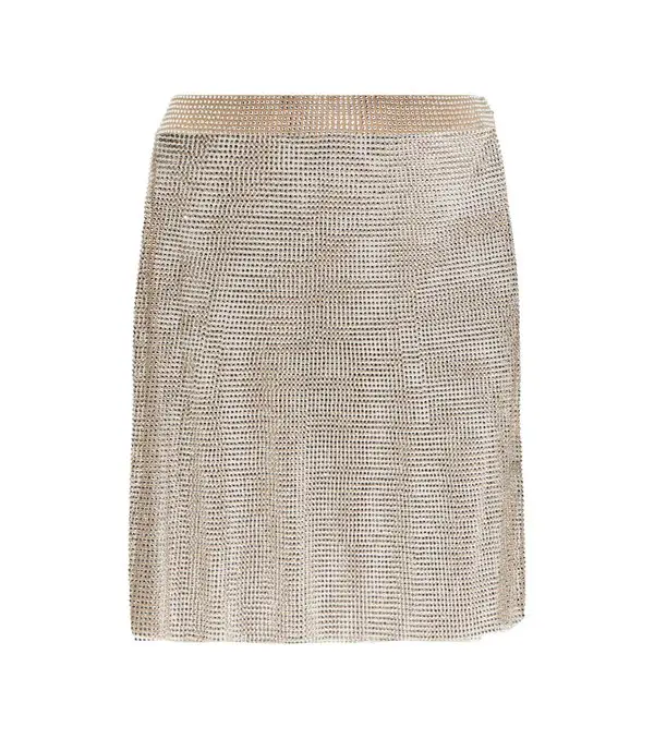 Giuseppe Di Morabito Crystal-embellished Mini Skirt - Silver