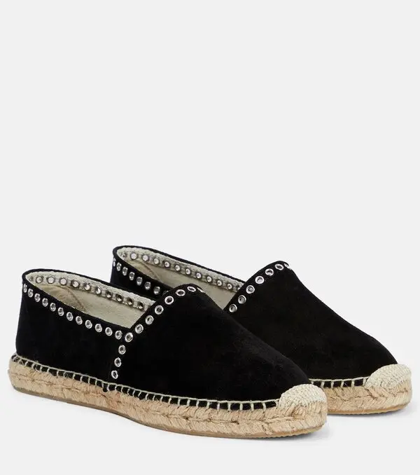 Isabel Marant Canae Eyelet-trimmed Espadrilles