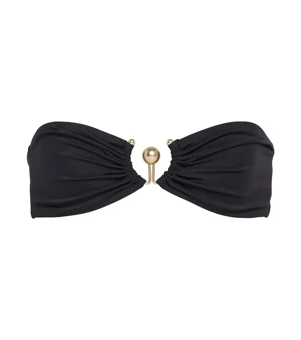 Christopher Esber Embellished Bandeau Bikini Top - Black