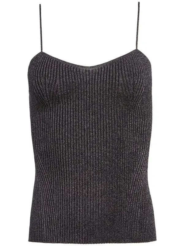 Khaite Thin-straps Ribbed-knit Top
