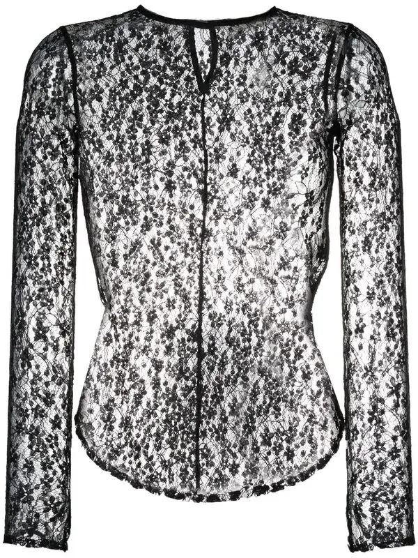 Isabel Marant Toyela Lace Top - Black