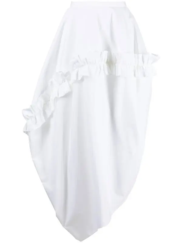 Alexander McQueen Asymmetric Skirt With Ruffle Detail
