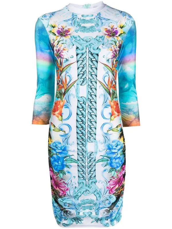 Philipp Plein Hawaii-print Mini Dress