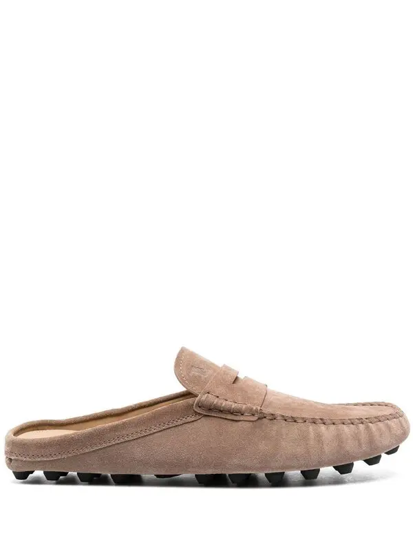 TOD'S Gommino Bubble Suede Mules - Neutrals