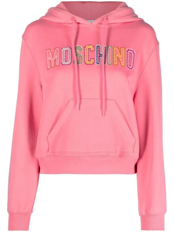 Moschino Embroidered Logo Hoodie