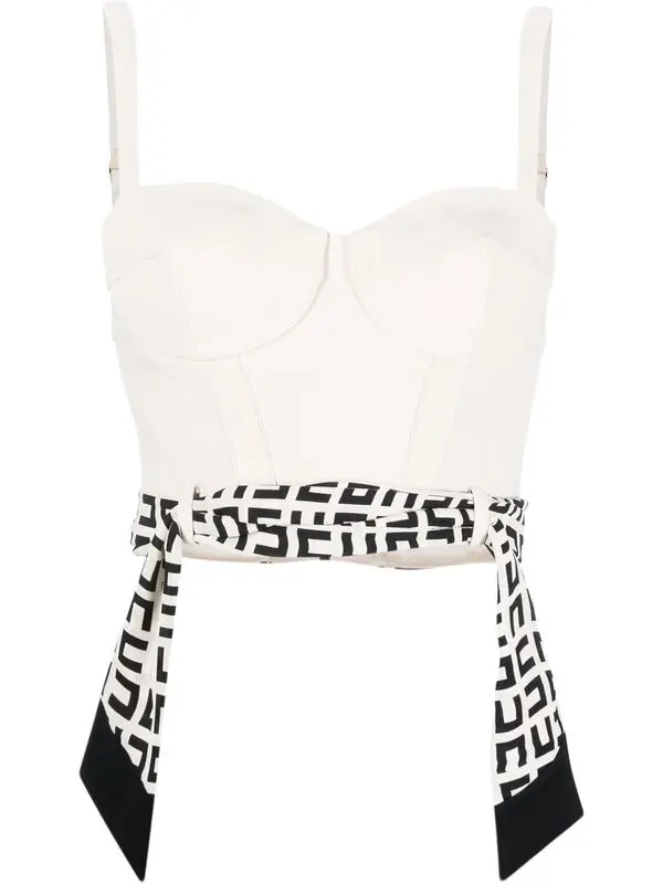 Elisabetta Franchi Logo-print Foulard Bustier Top