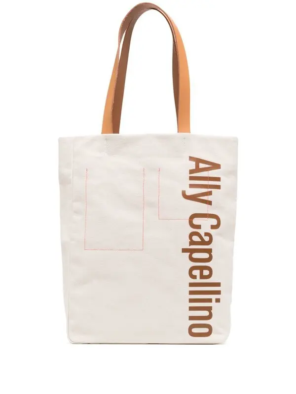 ALLY CAPELLINO Logo-print Cotton Tote Bag