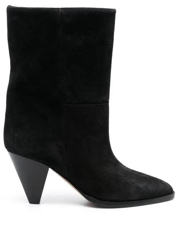 Isabel Marant 75mm Rouxa Suede Boots - Black