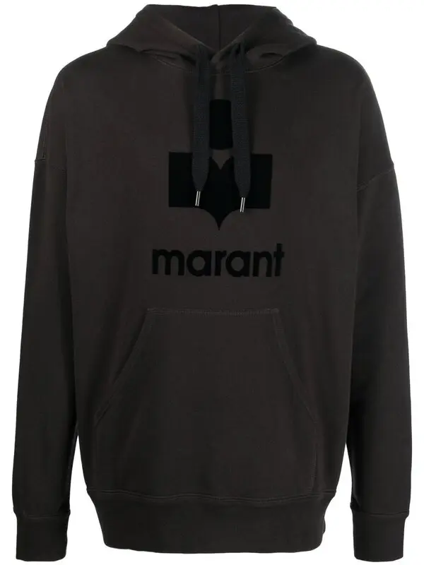 MARANT Logo-print Hoodie - Black