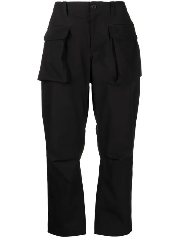 THE POWER FOR THE PEOPLE Flap-pocket Straight-leg Trousers