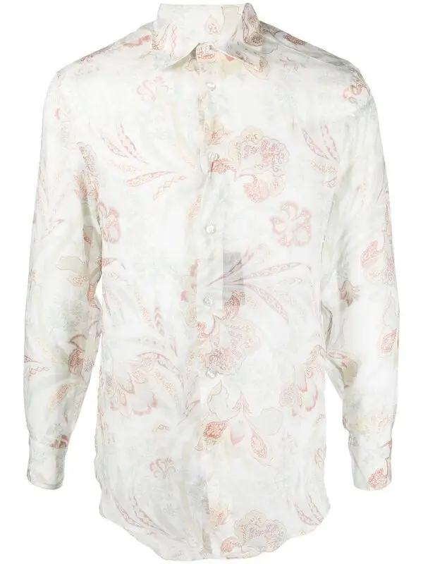 Etro Camicia Floral-print Shirt - White