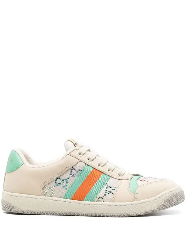 Gucci Screener Panelled Sneakers - Neutrals