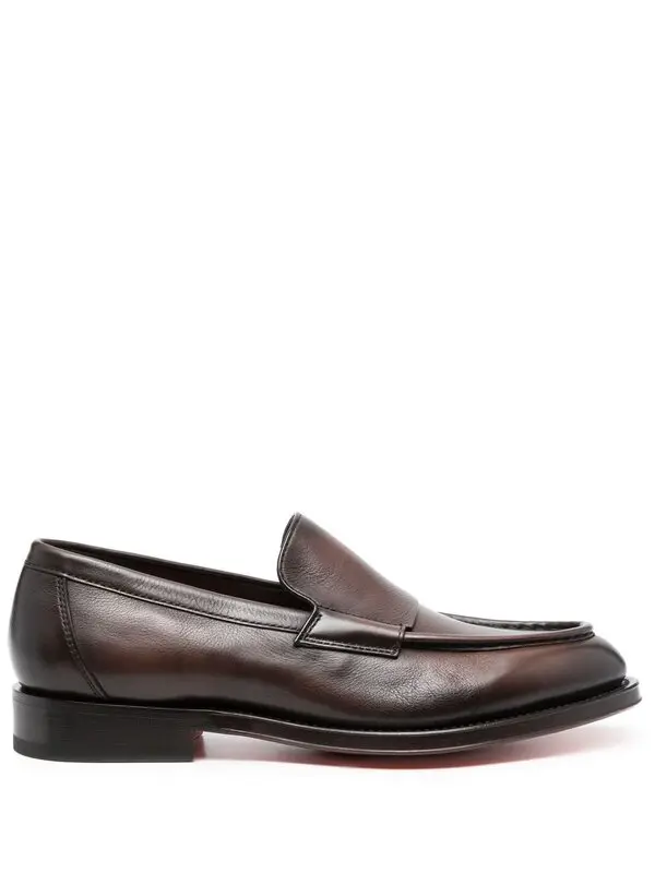 Santoni Slip-on Leather Loafers