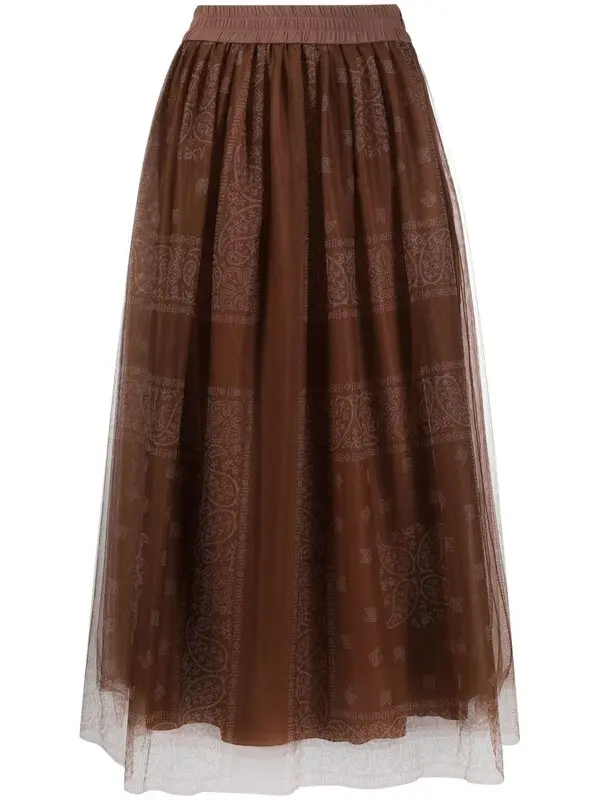 Fabiana Filippi Paisley-print Midi Skirt